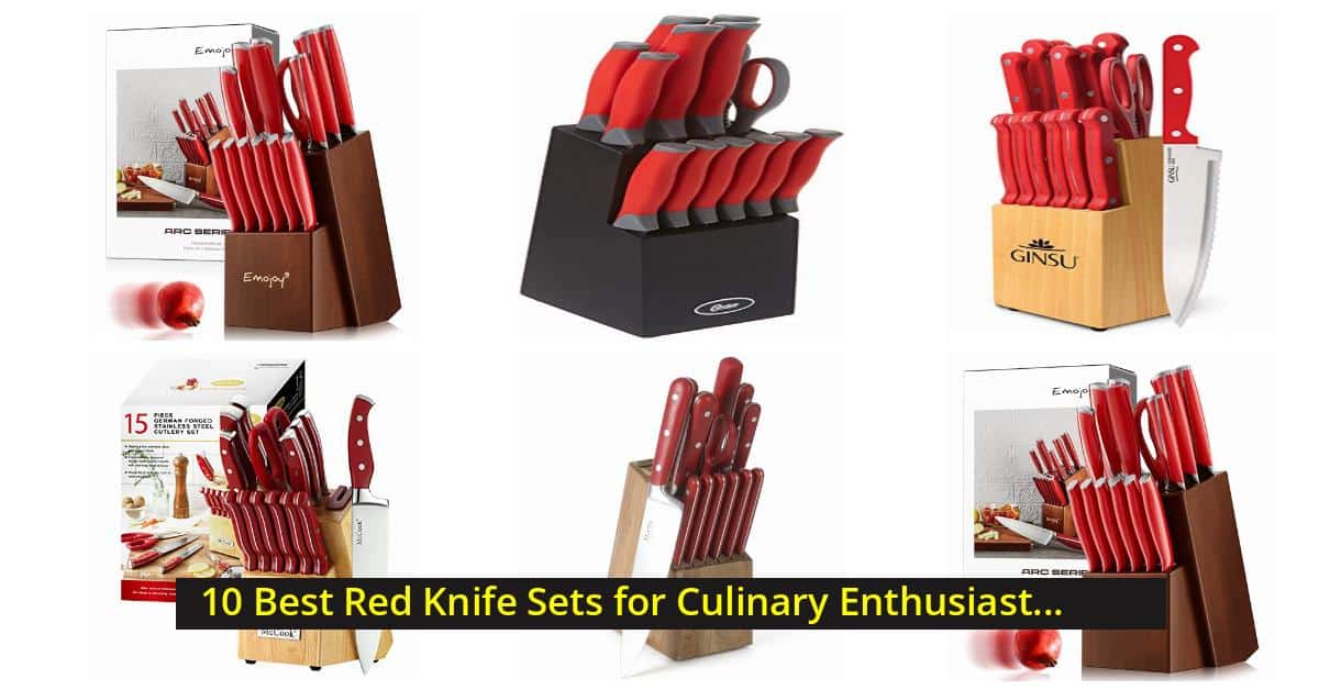 10 Knife Set in Fiery Red: Ignite Your Kitchen with Culinary Precision ...